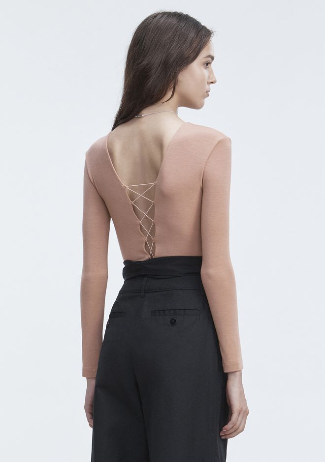 Alexander Wang lace Up Bodysuit top Official Site