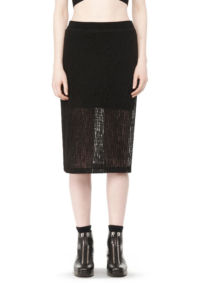 Alexander Wang ‎CRINKLE KNIT DOUBLE LAYER SKIRT ‎ ‎SKIRT‎ | Official Site